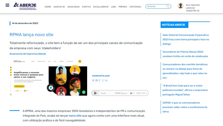 RPMA lança novo site - RPMA